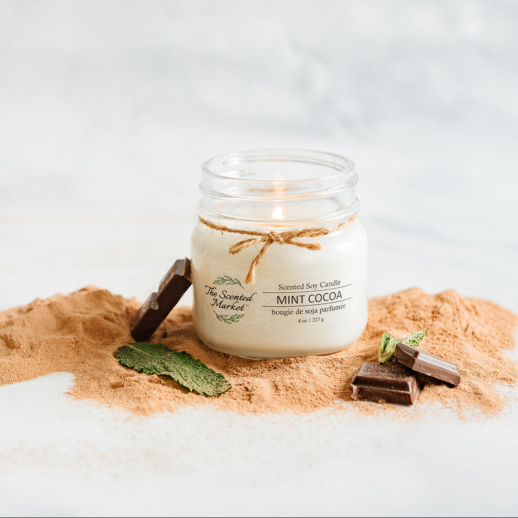 MINT COCOA Soy Wax Candle 8 oz – USA The Scented Market